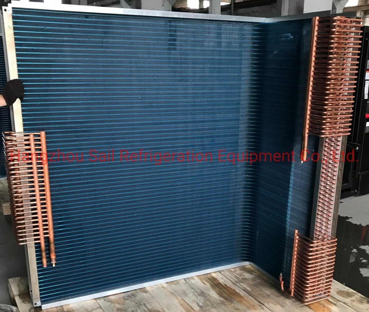 Horizontal Chilled Water Coils Fin Central Air Evaporator Heat Exchanger