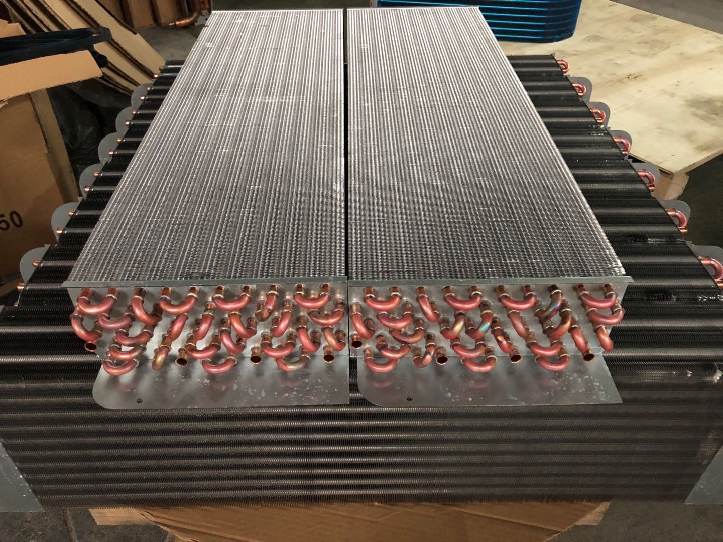 Custom Chiller Condenser Coil Hydrophilic Aluminium Fin